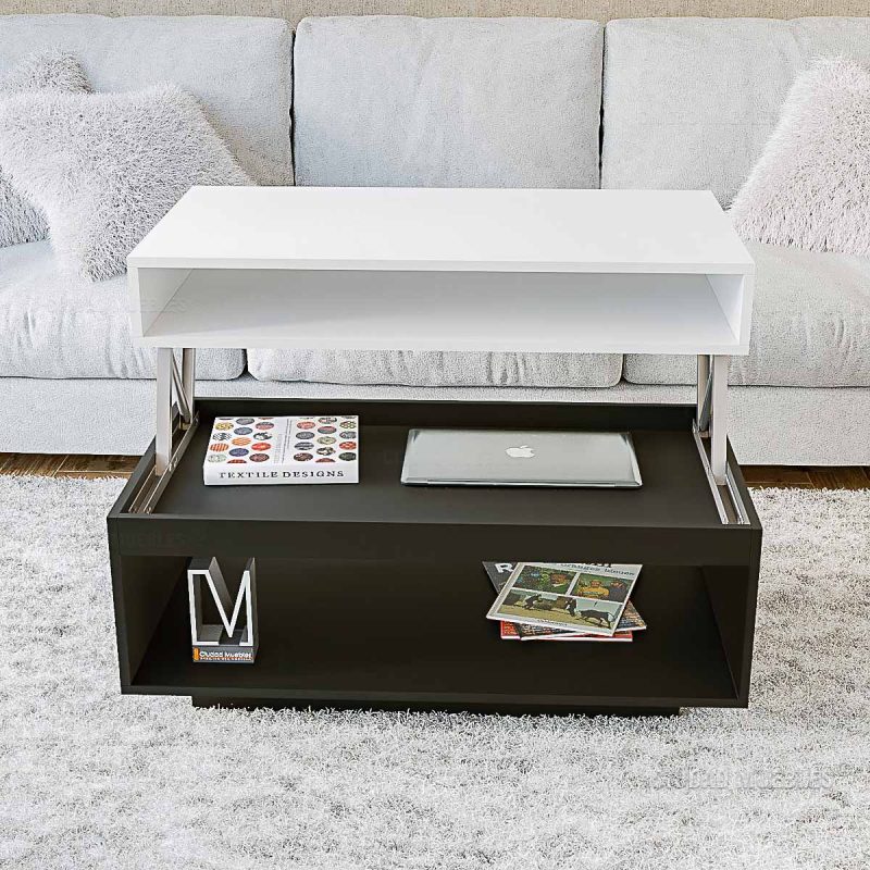 Mesa Ratona Elevable con Estante - Ciudad Muebles