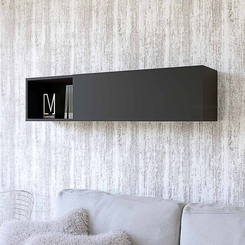 Repisa Flotante con Puerta 120Cm - Ciudad Muebles