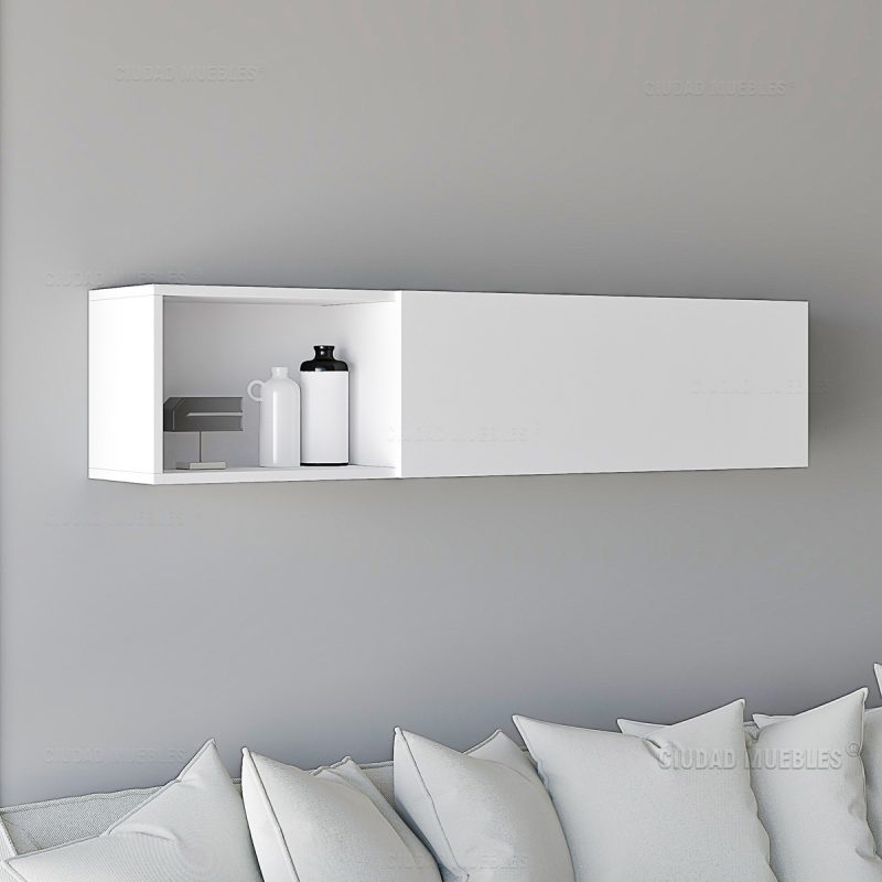 Repisa Flotante con Puerta 120Cm - Ciudad Muebles