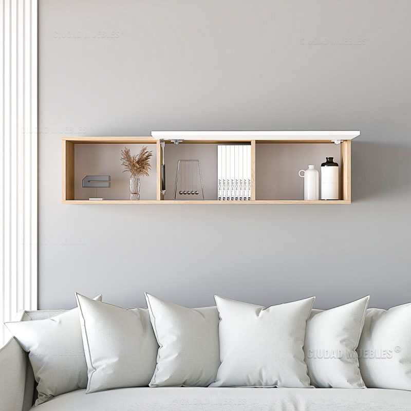 Repisa Flotante con Puerta 120Cm - Ciudad Muebles
