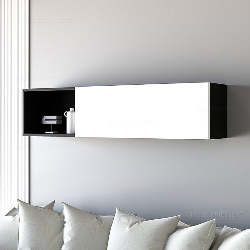 Repisa Flotante con Puerta 120Cm - Ciudad Muebles