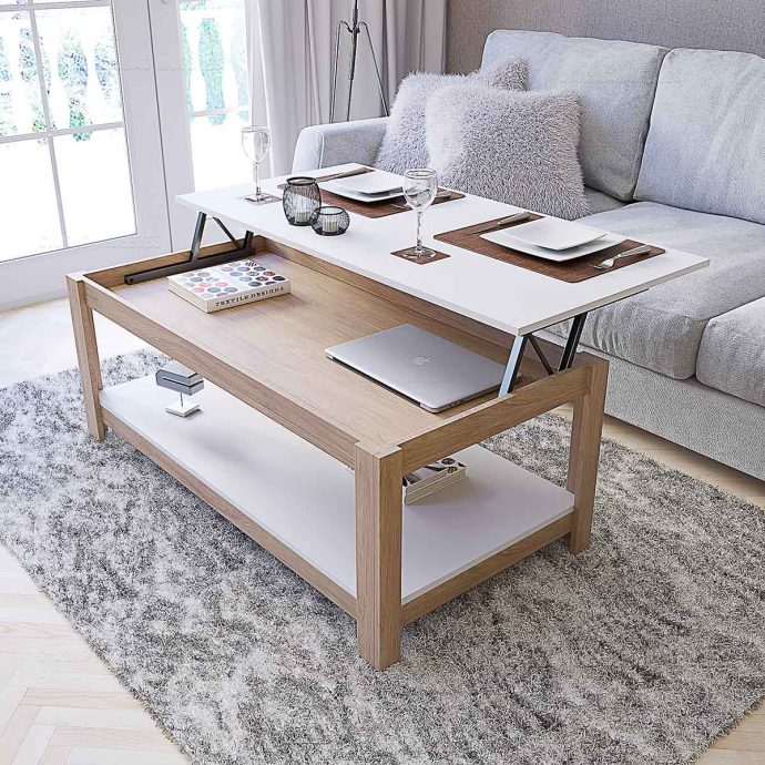 Mesa Ratona Elevable 120x60cm - Ciudad Muebles